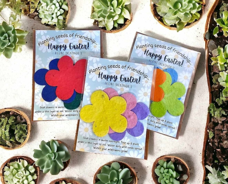 Easter Plantable Seed Favors, Kids Easter Party Favors, Class Easter ...