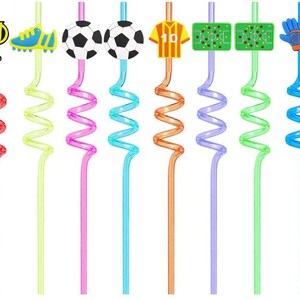 Soccer Birthday Party, Soccer Party Favors, Reusable Straw Favors, Kids ...