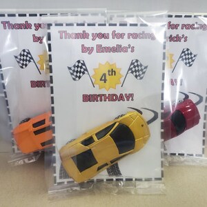 Race Car Birthday Party Favor, Car Party Favor, Classroom Gift ...