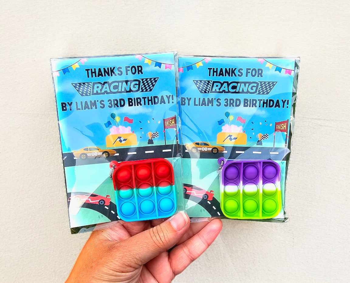 Race Car Pop It Favors, Kids Party Favors, Classroom Favor, Race Car ...