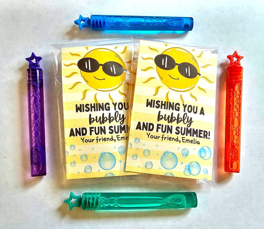 End of School Student Gift Bubble Favors Summer Vacation - Etsy
