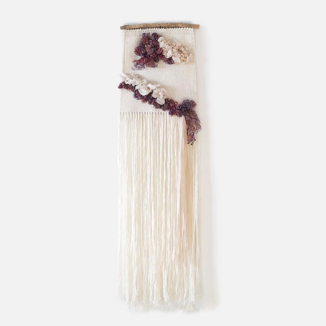 Long Woven Tapestry: Tall Narrow Wall Art Ideal for Above Fireplace or ...