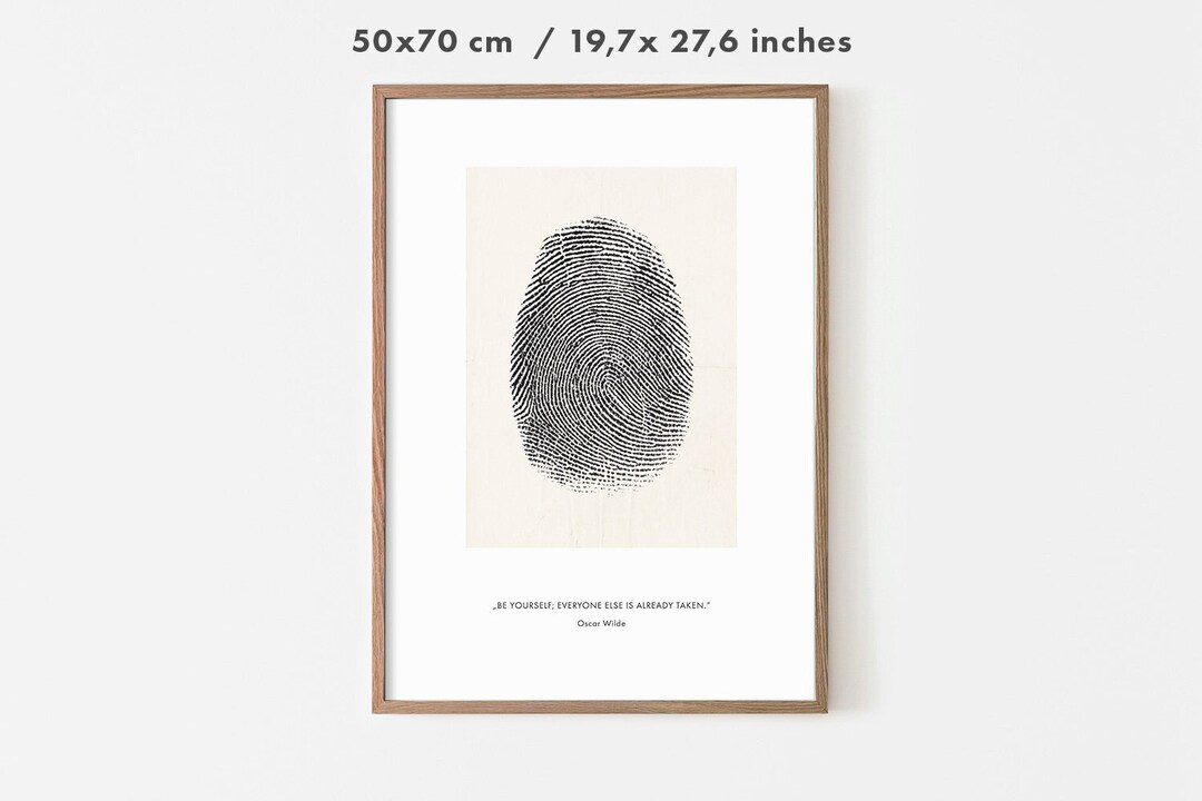 Fingerprint Quote Art Print: Minimalist Scandi Gallery Wall Decor - Etsy
