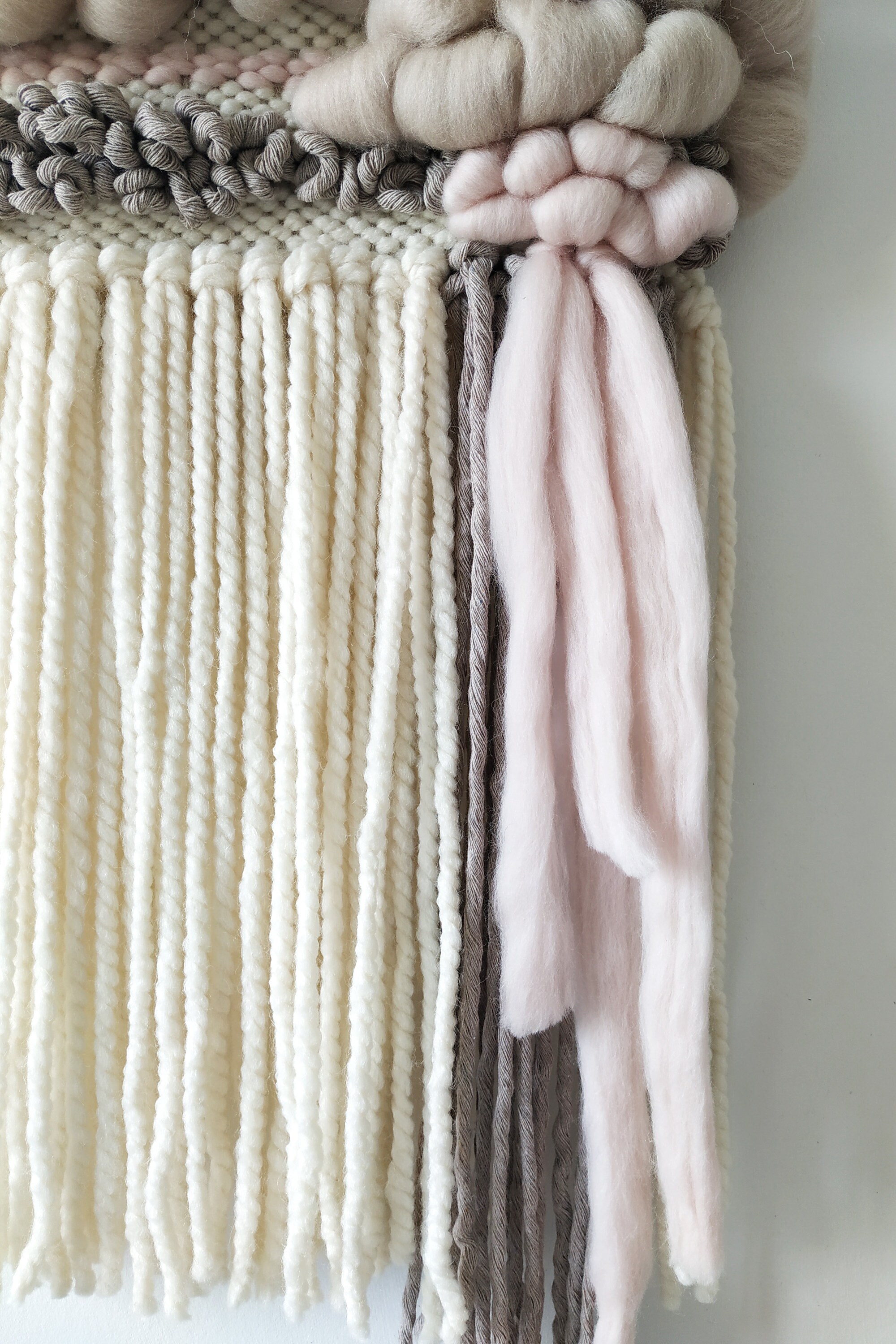 Woven Wall Hanging Made of Wool and Cotton Mini Pink Cute - Etsy