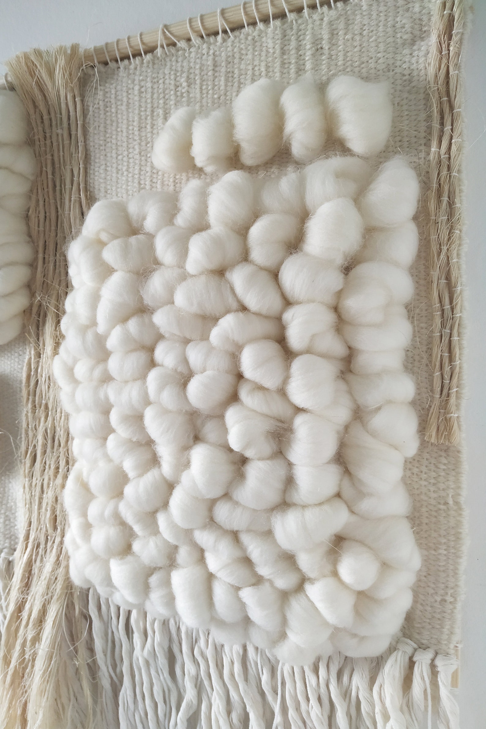 Nature Large Woven Wall Hanging Made of Wool and Cotton, Modern Rustic ...