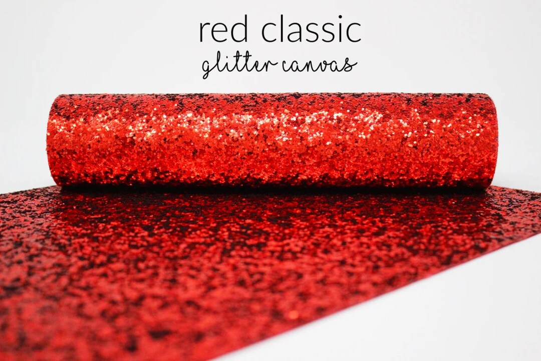 Red Classic Chunky Glitter Canvas Sheets | Red Glitter Canvas | Red ...