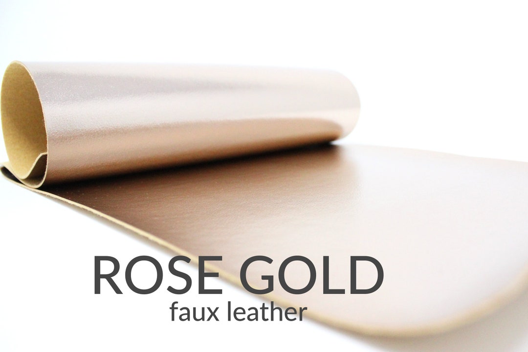 Rose Gold Faux Leather Sheet | Polished Rose Gold Faux Leather Fabric ...