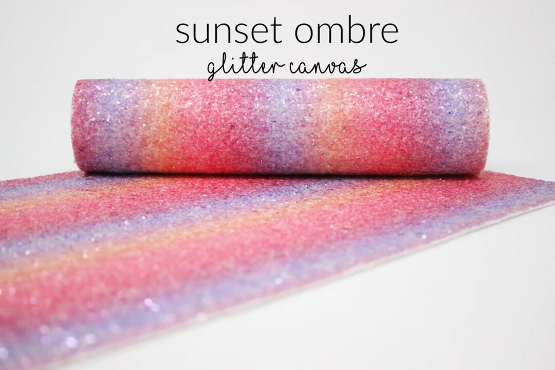 10 Sheets X SUNSET OMBRE Chunky Glitter Fabric | Glitter Craft Material ...