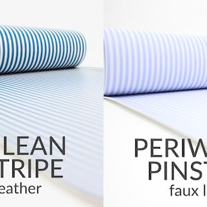 STRIPED Faux Leather 11 Colors | Pinstripe Faux Leather Fabric ...