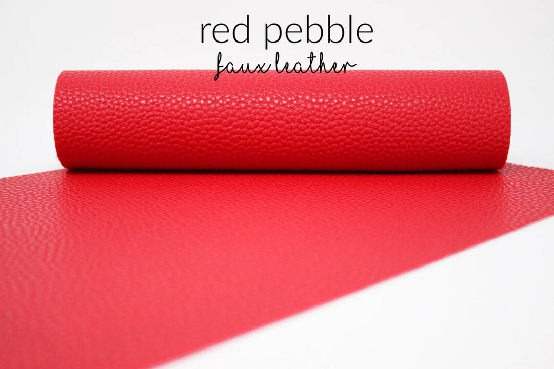 Red Pebble Faux Leather Sheet | Faux Leather for Jewelry + Bows | Red ...