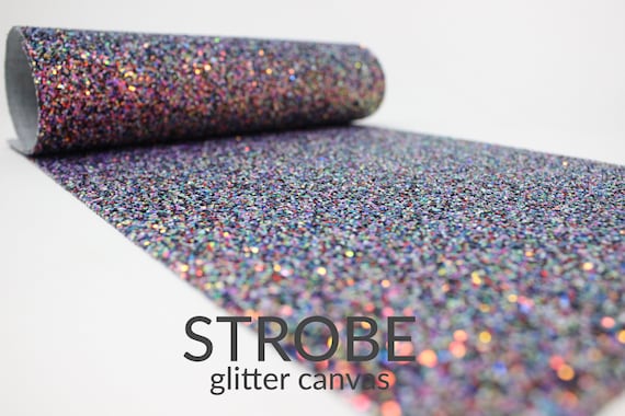 STROBE Chunky Glitter Fabric Chunky Glitter Canvas Glitter | Etsy
