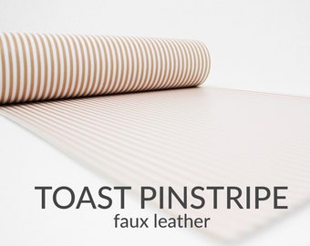 ORANGE PINSTRIPE Faux Leather Orange Striped Faux Leather Fabric Orange ...