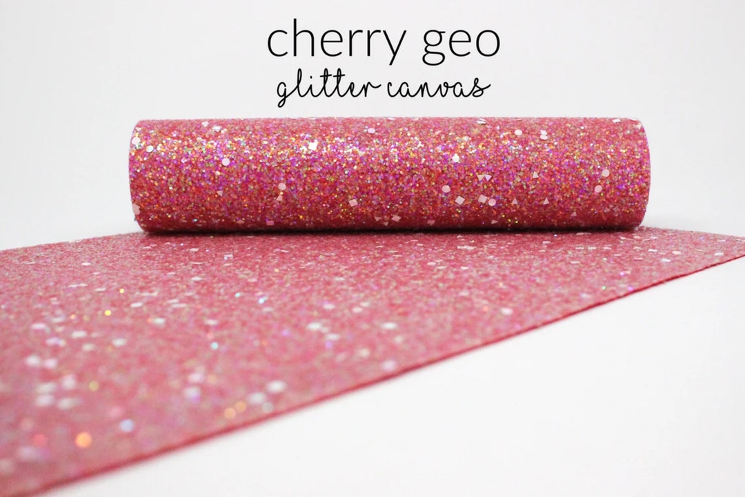 5 Sheets X CHERRY GEO Chunky Glitter Fabric | Red Glitter Craft ...