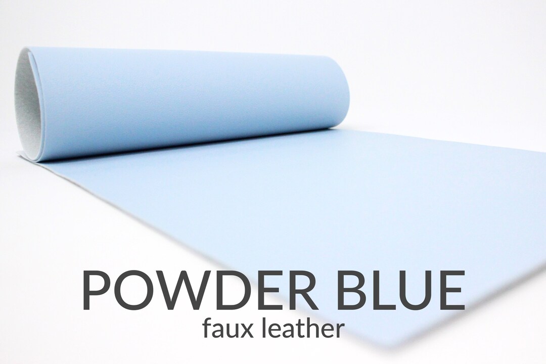Powder Blue Faux Leather Sheets | Baby Blue Faux Leather Fabric Bundle ...