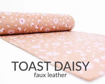 DAISY Faux Leather Sheet 8 Colors Daisies Faux Leather Fabric Floral ...