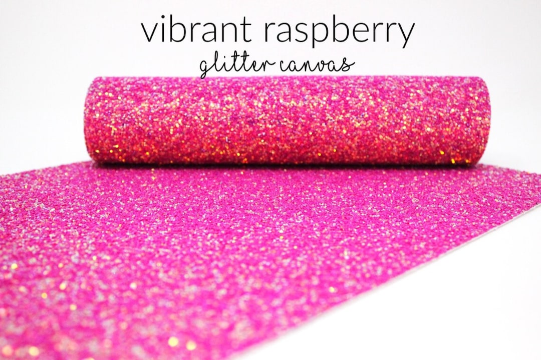 Vibrant Raspberry Chunky Glitter Canvas Sheets | Magenta Pink Glitter ...