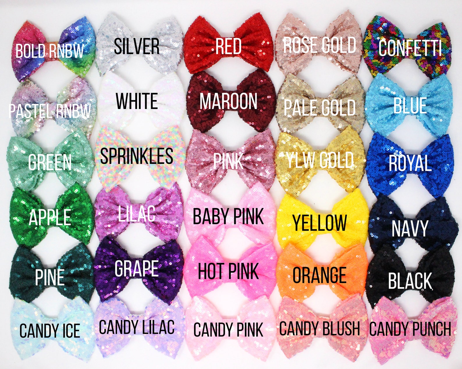 Sequin Bows 5 Sequin Bows 5 Inch Sequin Bows Bulk - Etsy