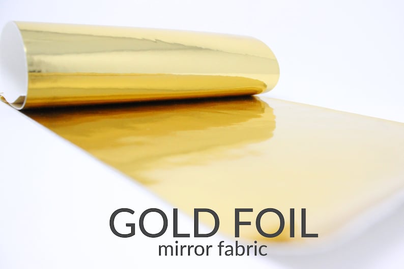 GOLD FOIL Fabric Sheet A4 | Gold Shiny Fabric | Gold Mirror Fabric Gold ...