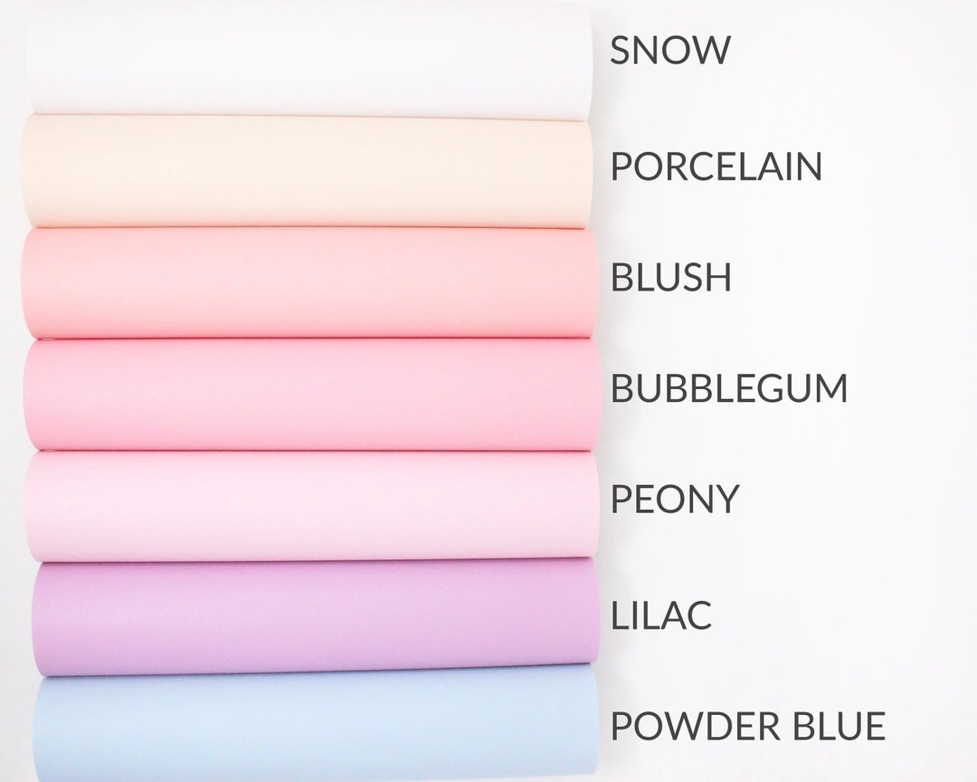 Pastel Faux Leather Sheets 7 Colors | Pastel Color Faux Leather Fabric ...