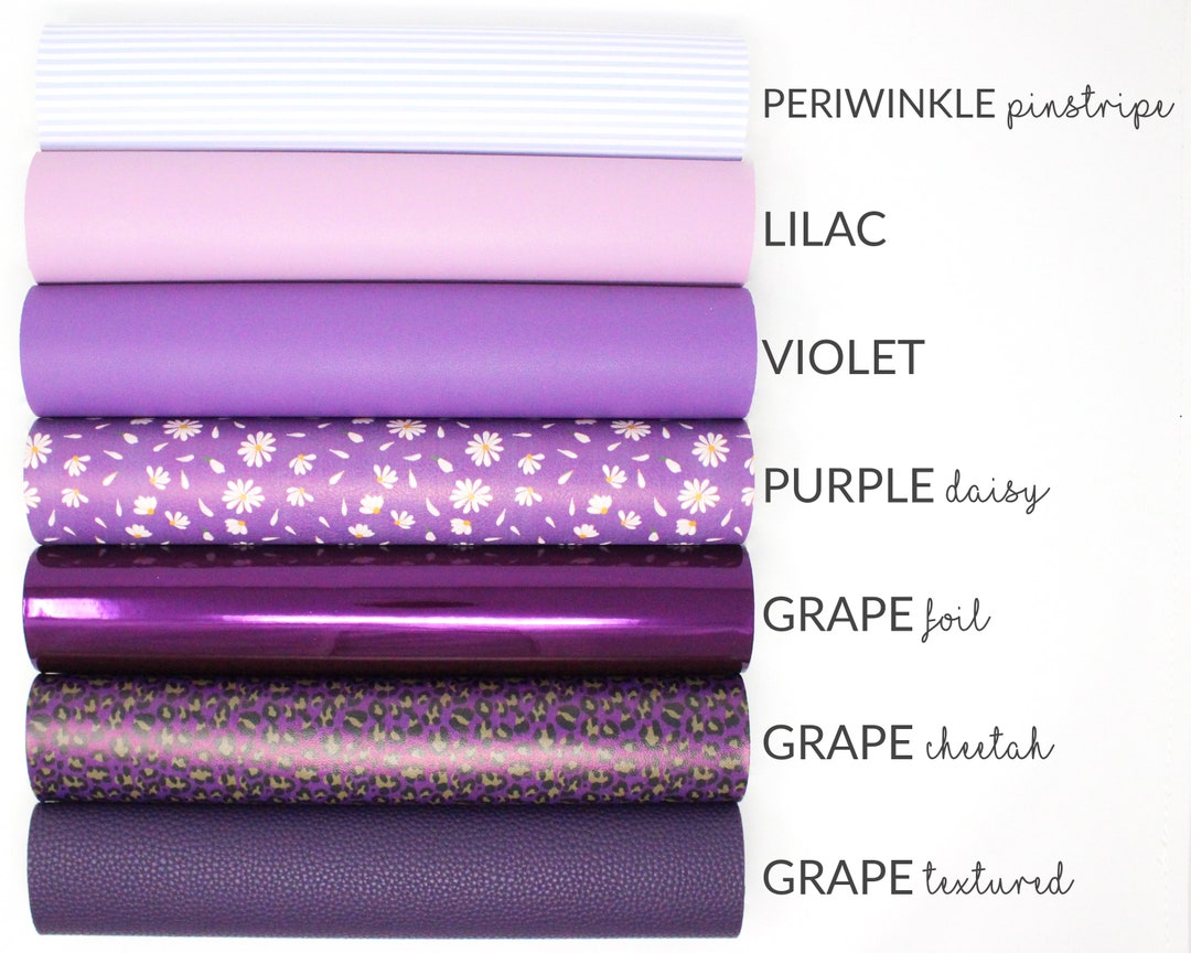 PURPLE Faux Leather Fabric Faux Purple Leather Fabric Grape Faux ...
