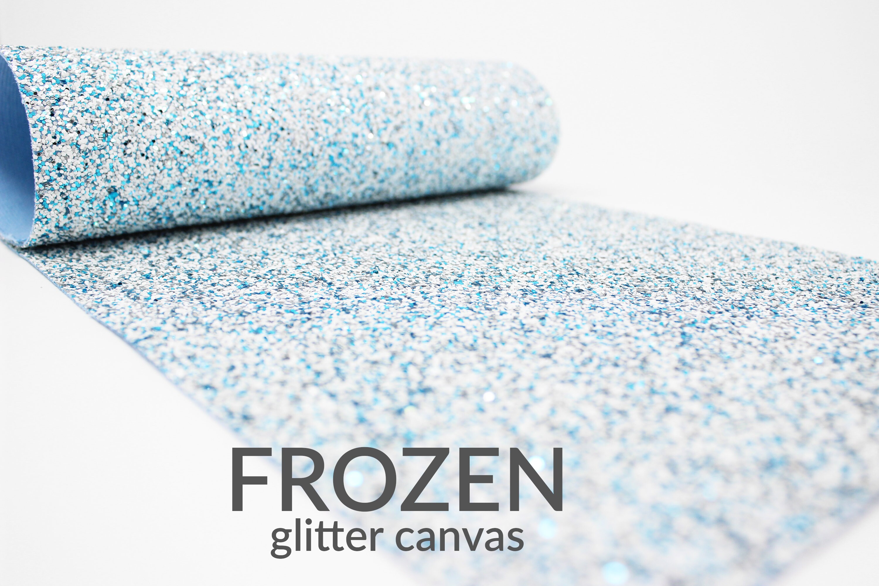 FROZEN Glitter Canvas A4 Chunky Glitter Canvas Silver Blue - Etsy