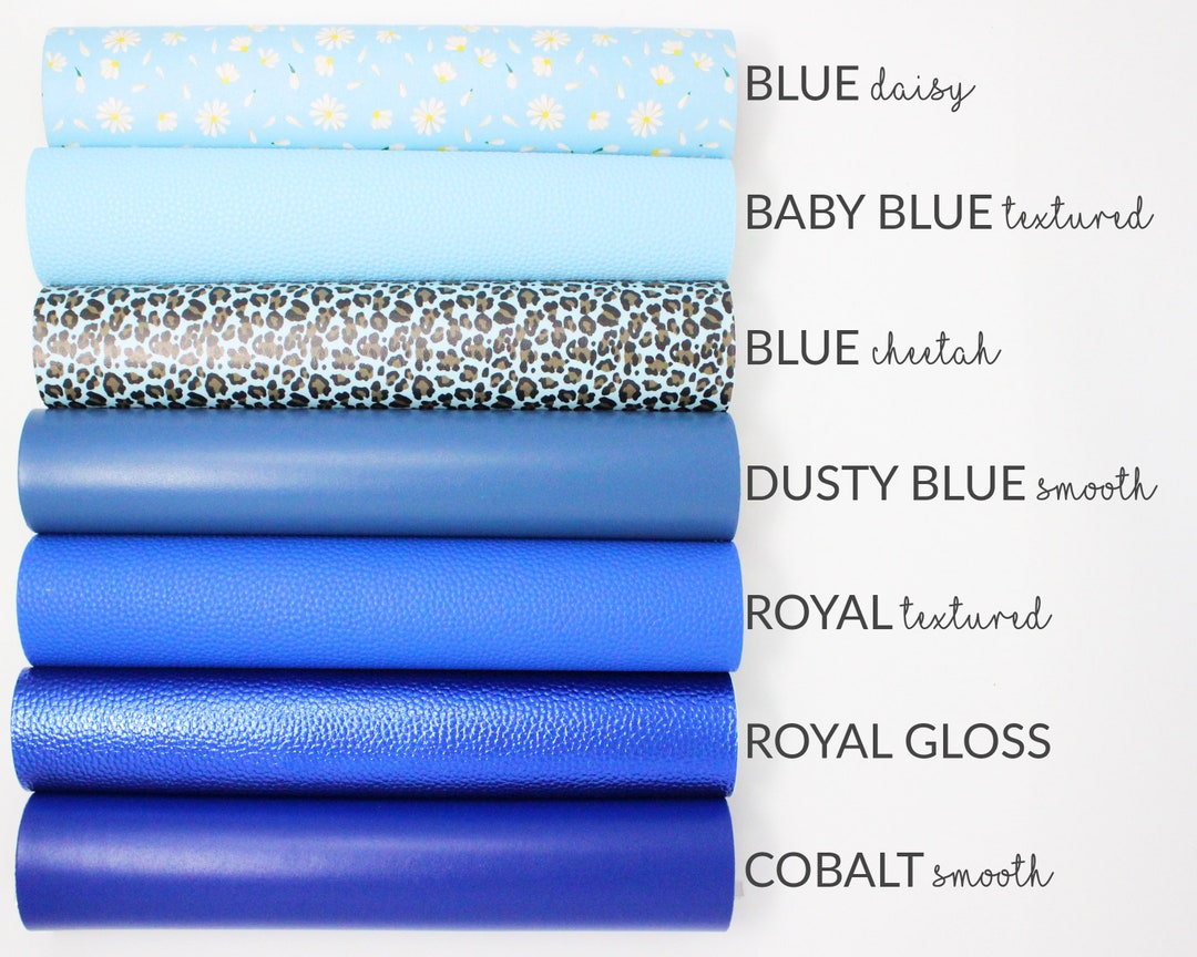 BLUE Faux Leather Fabric | Faux Blue Leather Fabric | Blue Faux Leather ...