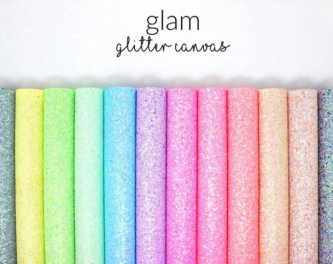 Glam Chunky Glitter Canvas Sheets | Glam Glitter Canvas Bundle | Chunky ...