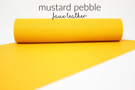 Mustard Pebble Faux Leather Sheet Faux Leather for Jewelry - Etsy