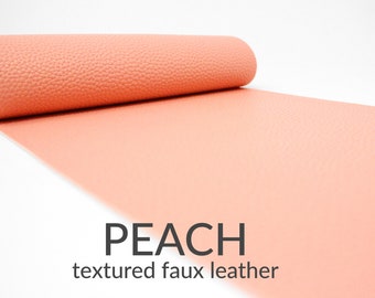 Peach Faux Leather Upholstery Vinyl 54 Wide per Yard - Etsy