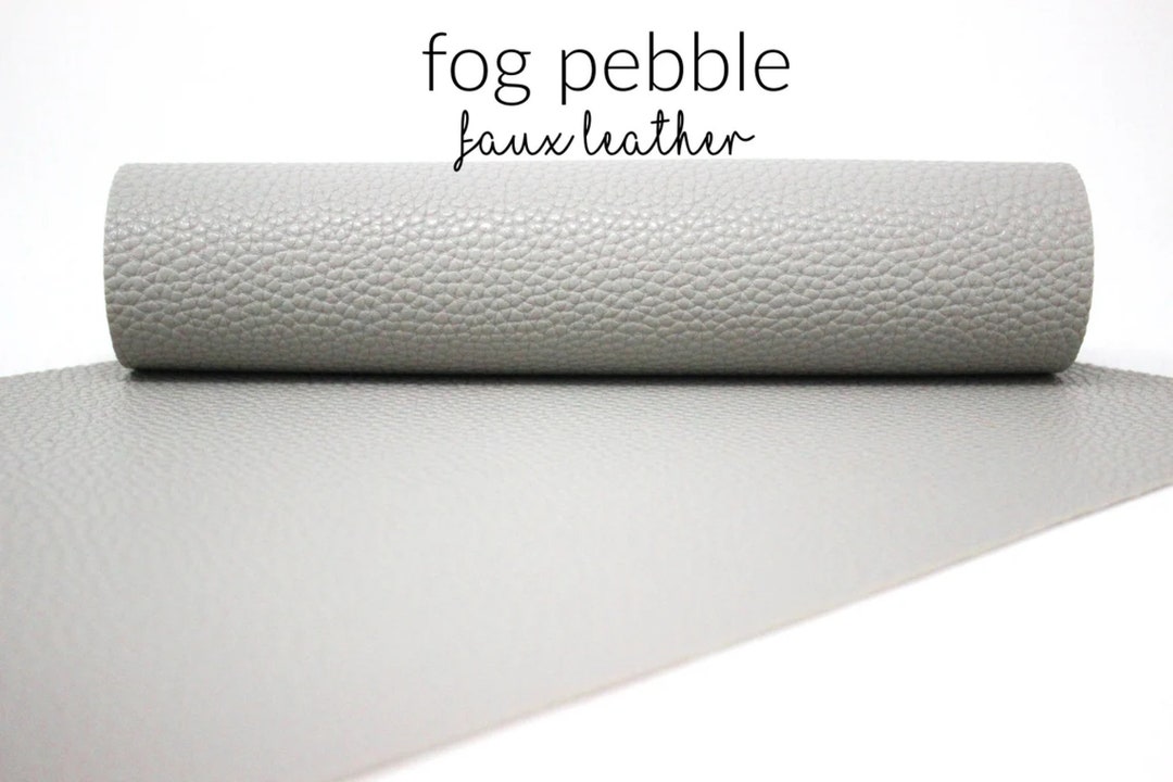 Fog Pebble Faux Leather Sheet | Faux Leather for Jewelry + Bows | Gray ...