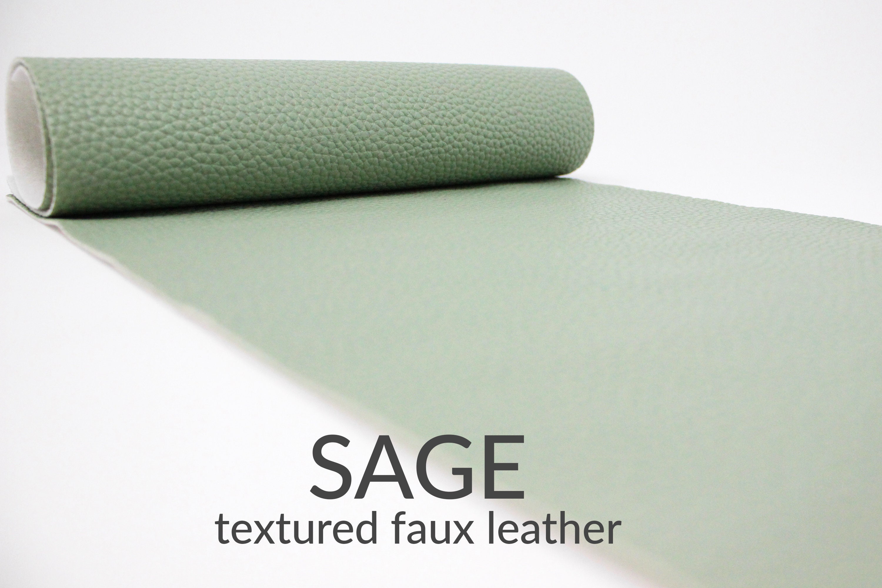 GREEN Faux Leather Fabric Faux Green Leather Fabric Kelly | Etsy