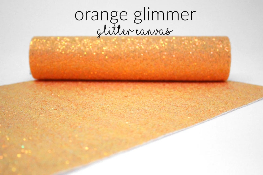 5 Sheets X ORANGE GLIMMER Chunky Glitter Fabric | Glitter Craft ...