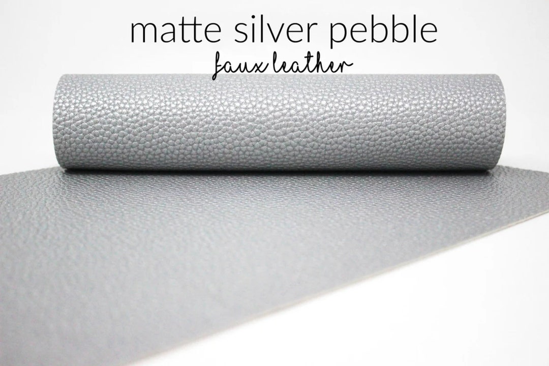 Matte Silver Pebble Faux Leather Sheet | Faux Leather for Jewelry ...