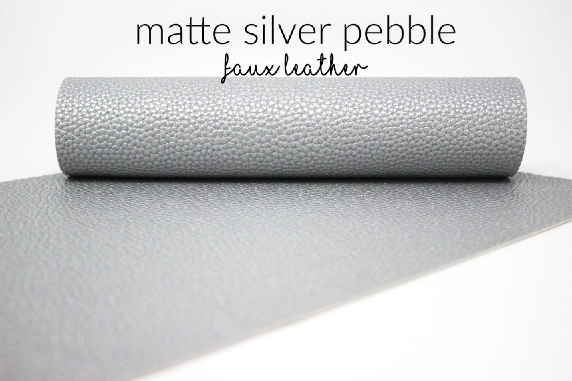 Matte Silver Pebble Faux Leather Sheet Faux Leather for - Etsy