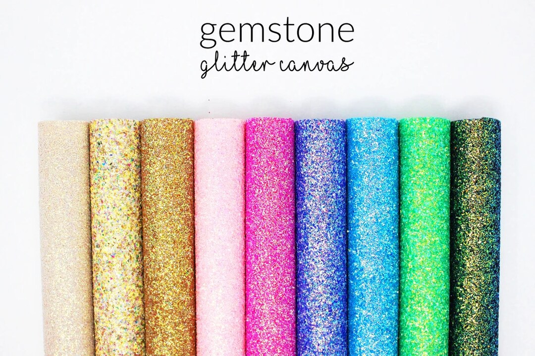 10 Sheets X GEMSTONE Chunky Glitter Fabric | Jewel Tone Glitter Craft ...