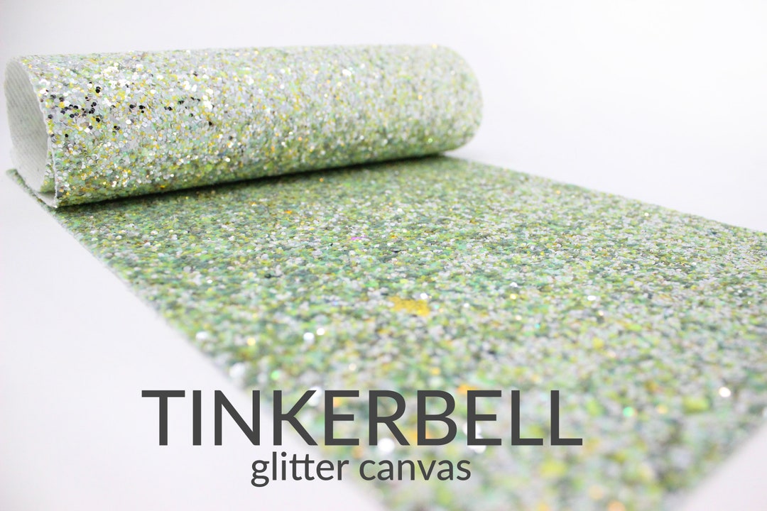 TINKERBELL Chunky Glitter Fabric Sheet A4 Chunky Glitter Canvas Glitter ...