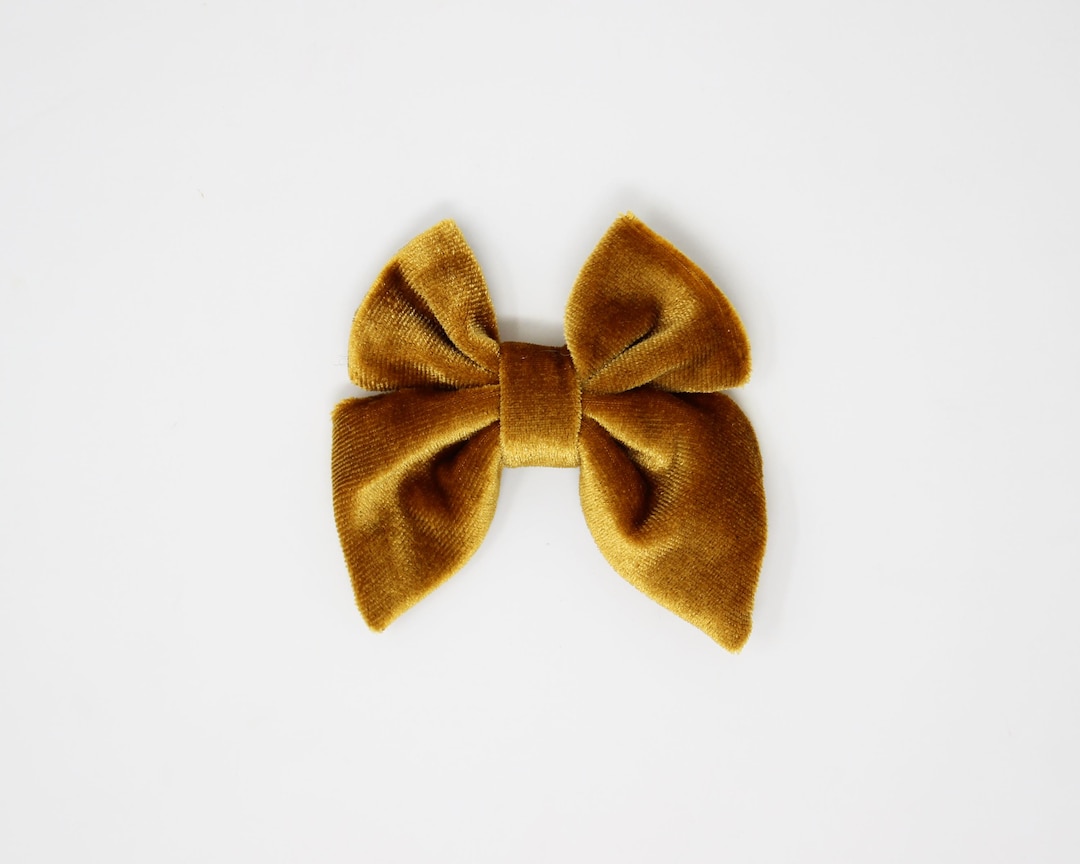 Mustard 3" Velvet Bows - Etsy