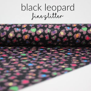 Rainbow Leopard Print Fine Glitter Canvas | 90s Inspired Neon Leopard ...