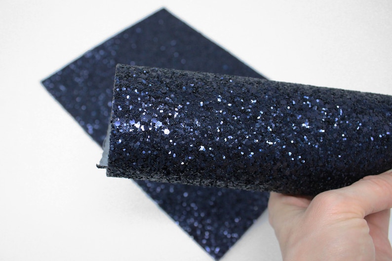 MIDNIGHT BLUE Glitter Canvas 99 Colors Chunky Glitter - Etsy