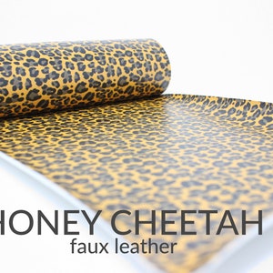 CHEETAH Faux Leather Sheet 8 Colors | Cheetah Print Faux Leather Fabric ...