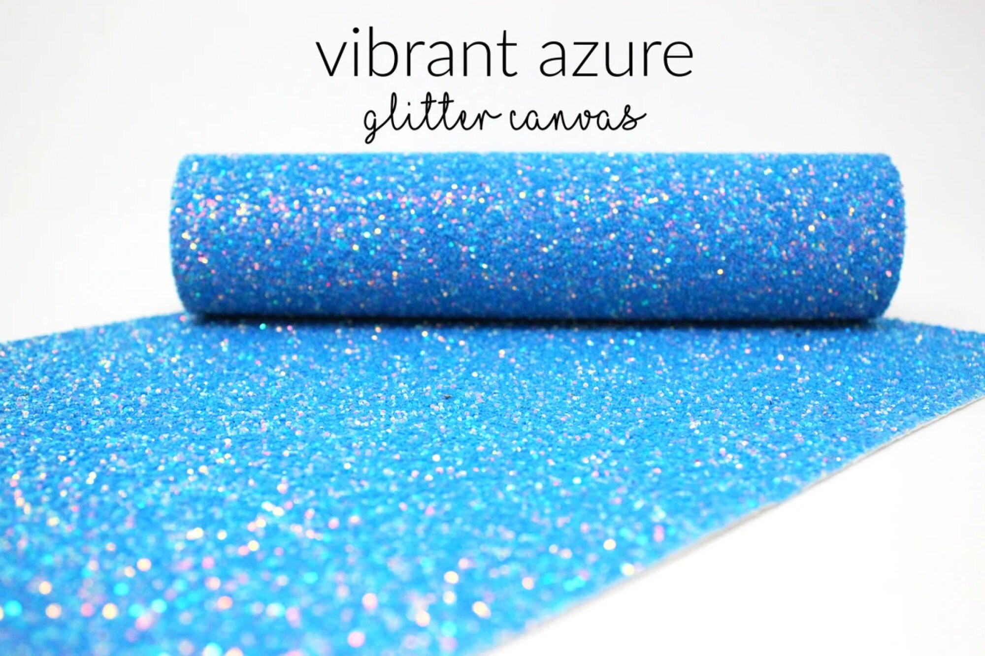 Vibrant Azure Chunky Glitter Canvas Sheets | Blue Glitter Canvas Bundle ...