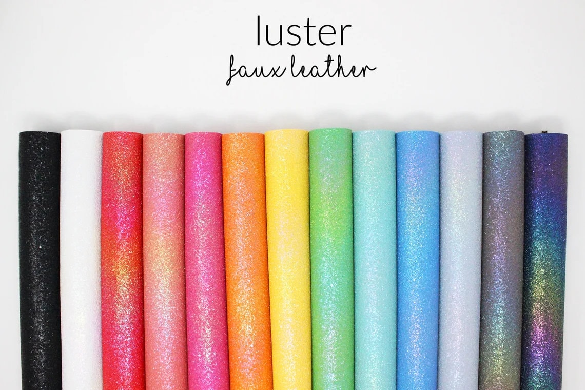 Luster Faux Leather Sheets | Colorful Leather Fabric Bundle | Faux ...