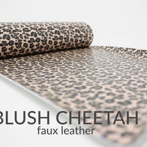 CHEETAH Faux Leather Sheet 8 Colors | Cheetah Print Faux Leather Fabric ...