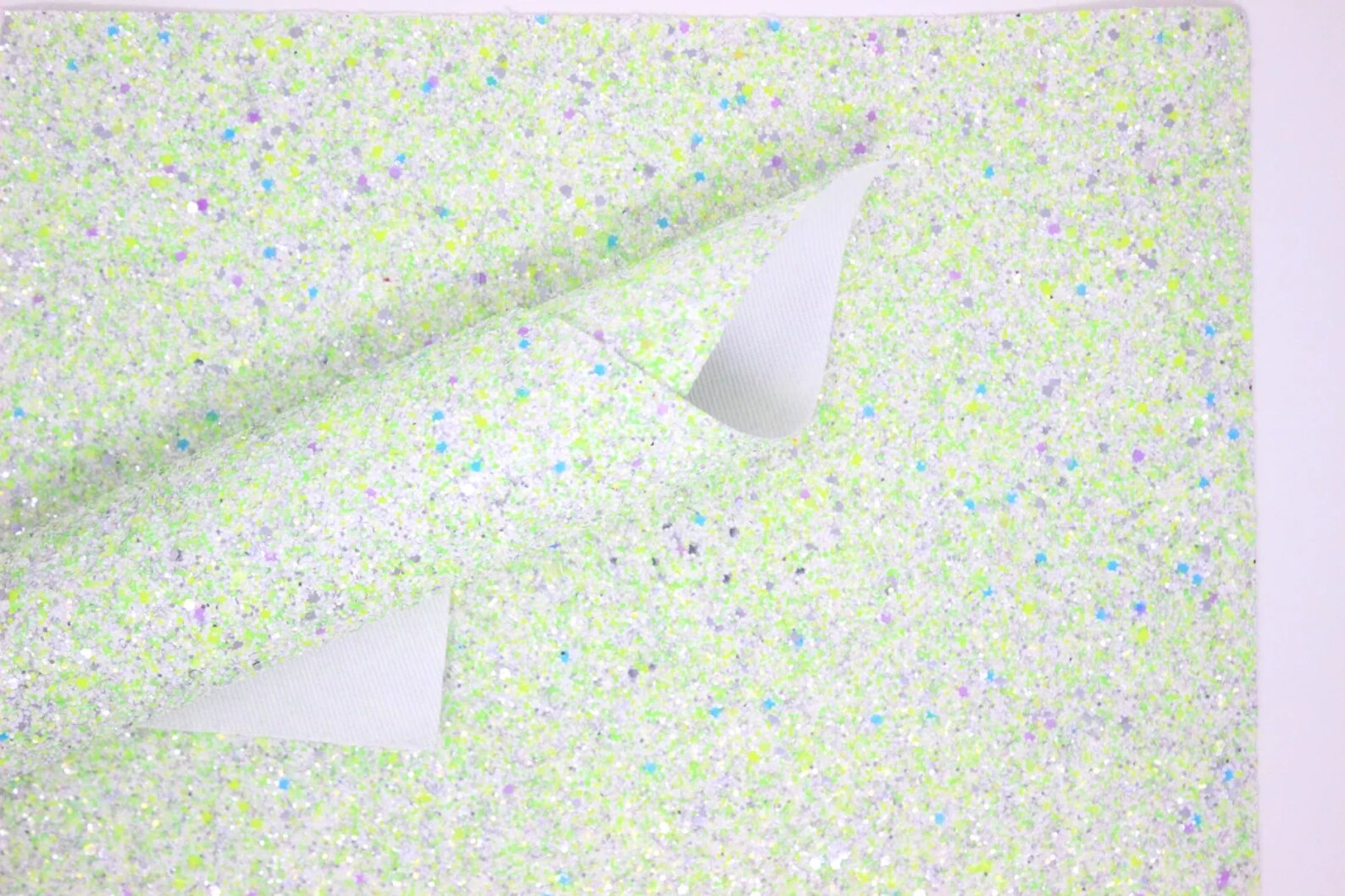 5 Sheets X LEMON LIME Neon Sprinkles Chunky Glitter Fabric | Green ...