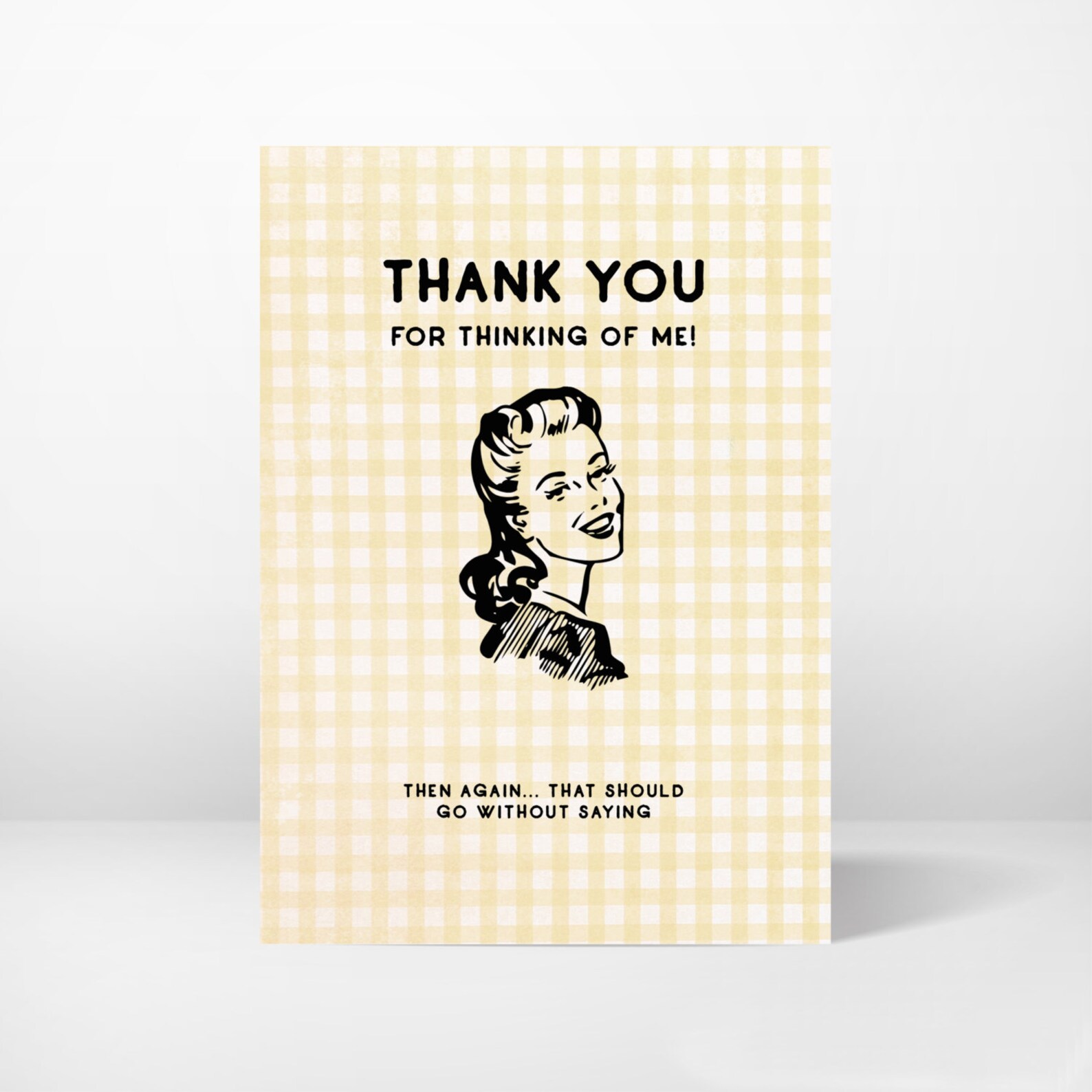 Thank You Card, Greeting Card, Funny, Whimsical, Printable, 5x7 ...