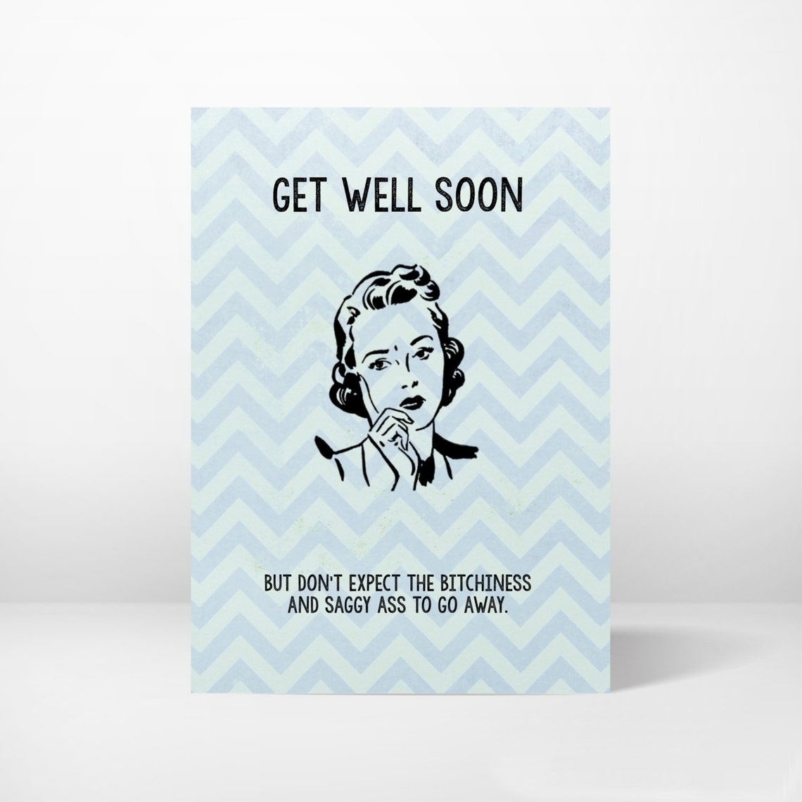 Get Well Card, Greeting Card, Funny, Whimsical, Printable, 5x7, Instant ...