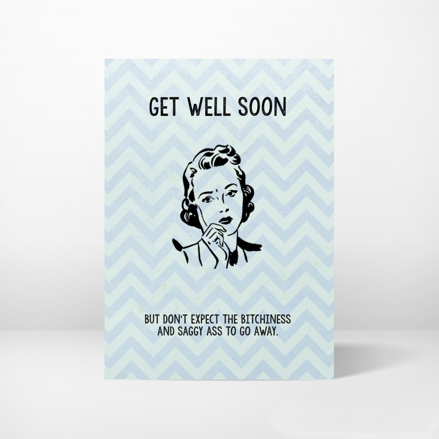 Get Well Card, Greeting Card, Funny, Whimsical, Printable, 5x7, Instant ...