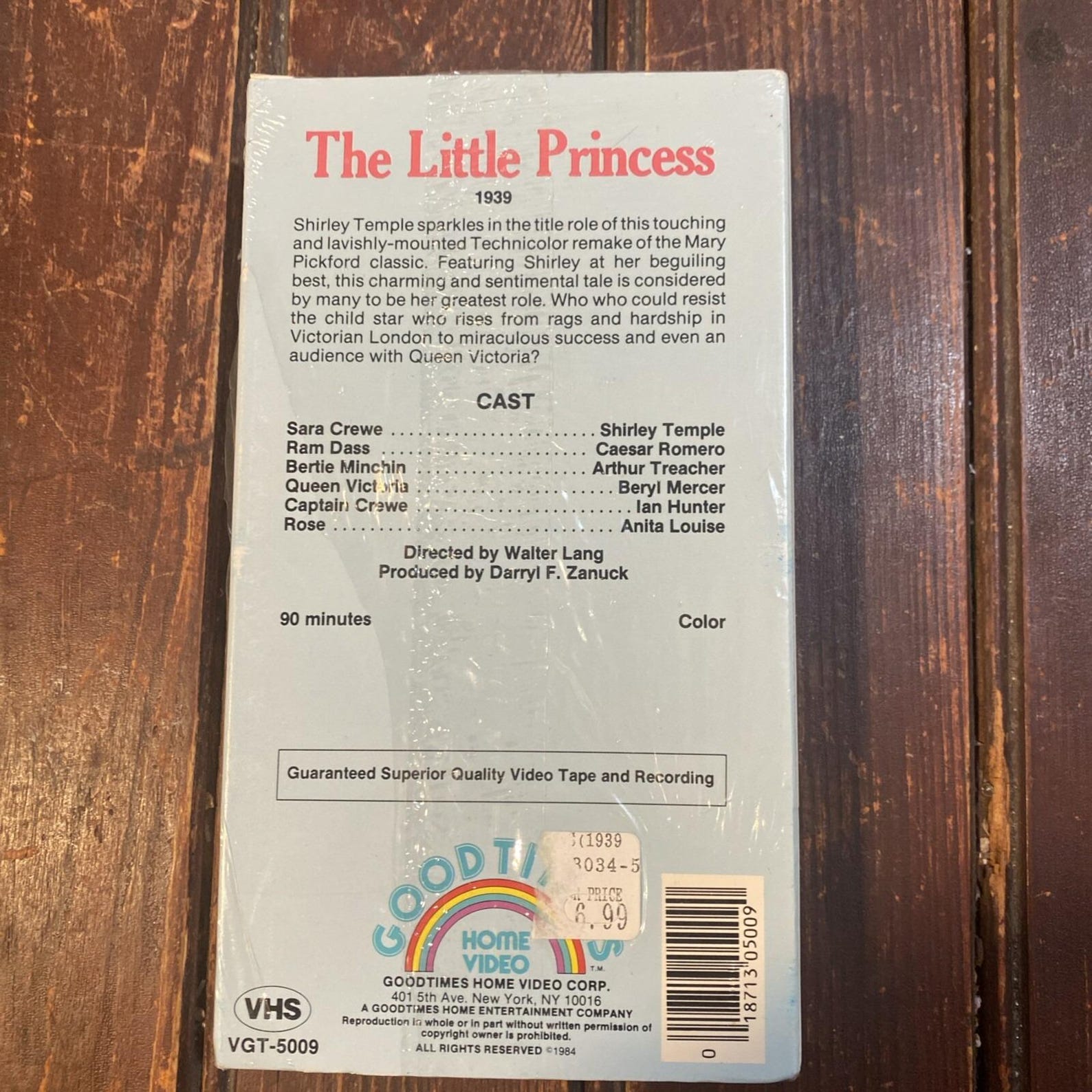 Shirley Temple - the Little Princess VHS Movie 1984 New Sealed Color ...