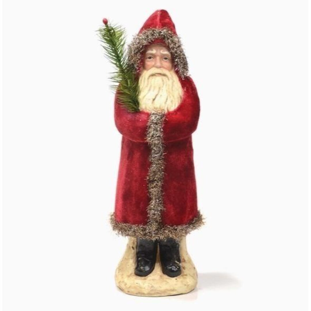 Ragon House Christmas 12" Deep Red Velvet Belsnickle Santa Figurine NEW ...