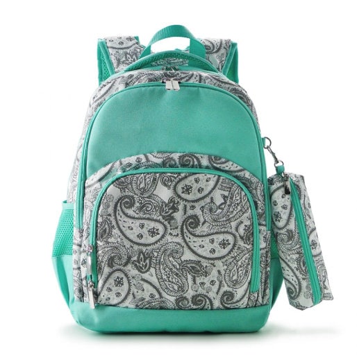 Personalized Paisley Backpack and Lunch Box Set - Kids School ...